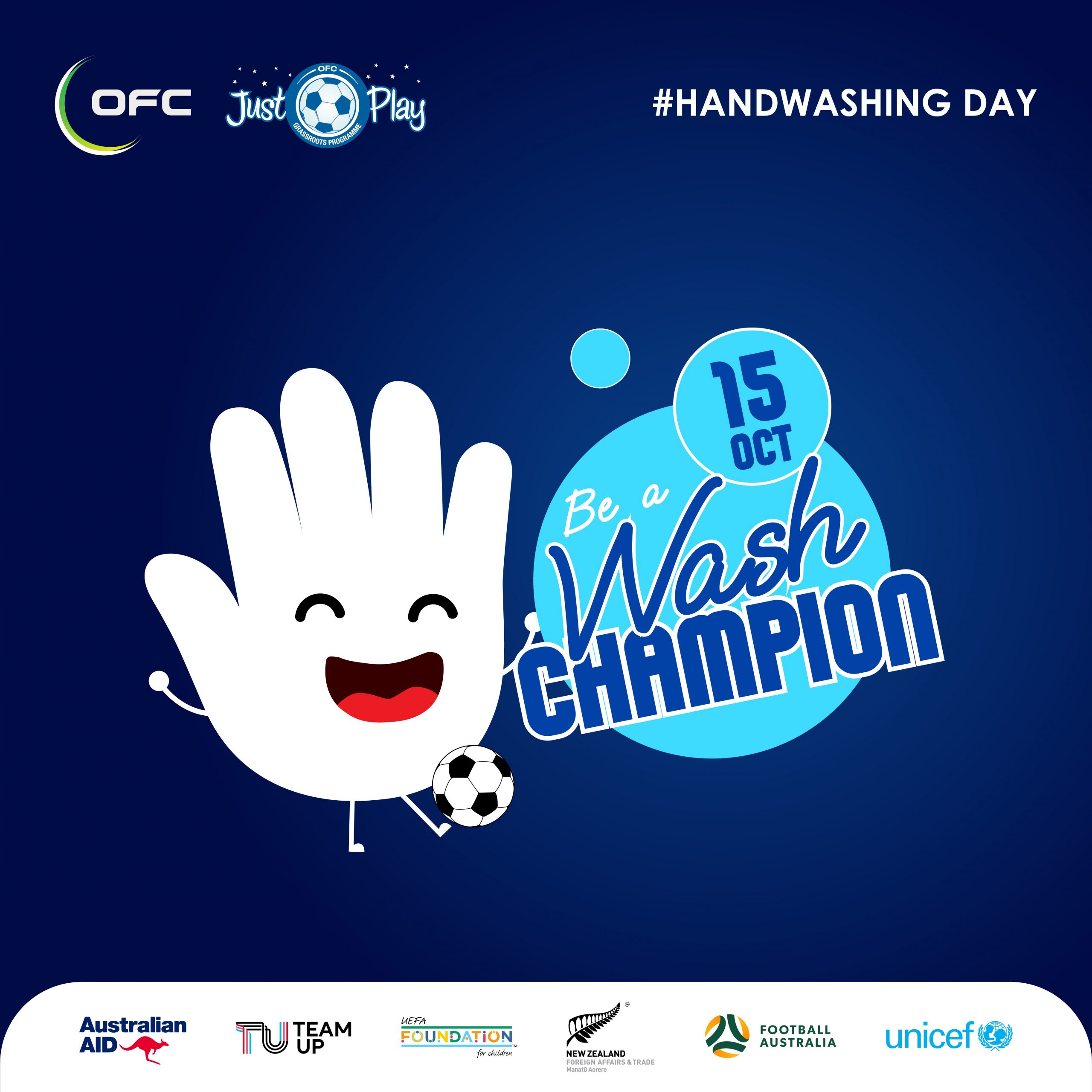 Be A Wash Champion this Hand Washing Day | Oceania Football Confederation